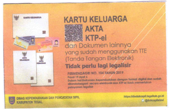DOKUMEN DENGAN TTE TIDAK PERLU DILEGALISIR | Kecamatan